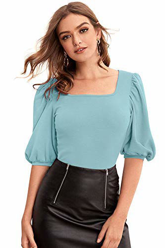 ILLI London. Square neck puff sleeve TOP