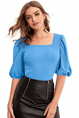 ILLI London. Square neck puff sleeve TOP